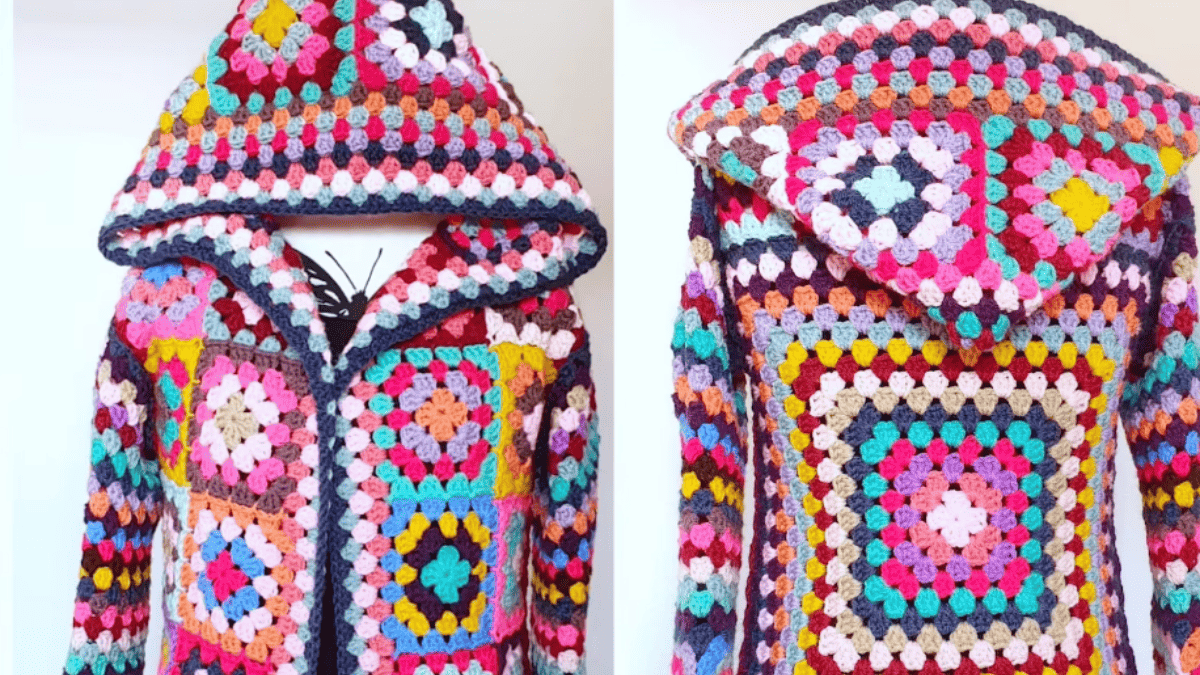 10 Beautiful Crochet Granny Square Cardigan Patterns - Fun Crochet Patterns