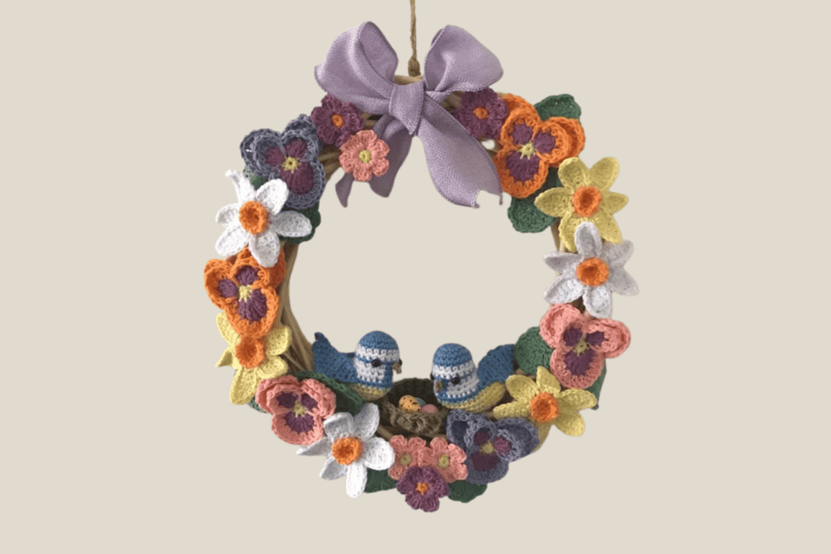5 Crochet Easter Wreath Patterns: Easy and Cute - Fun Crochet Patterns