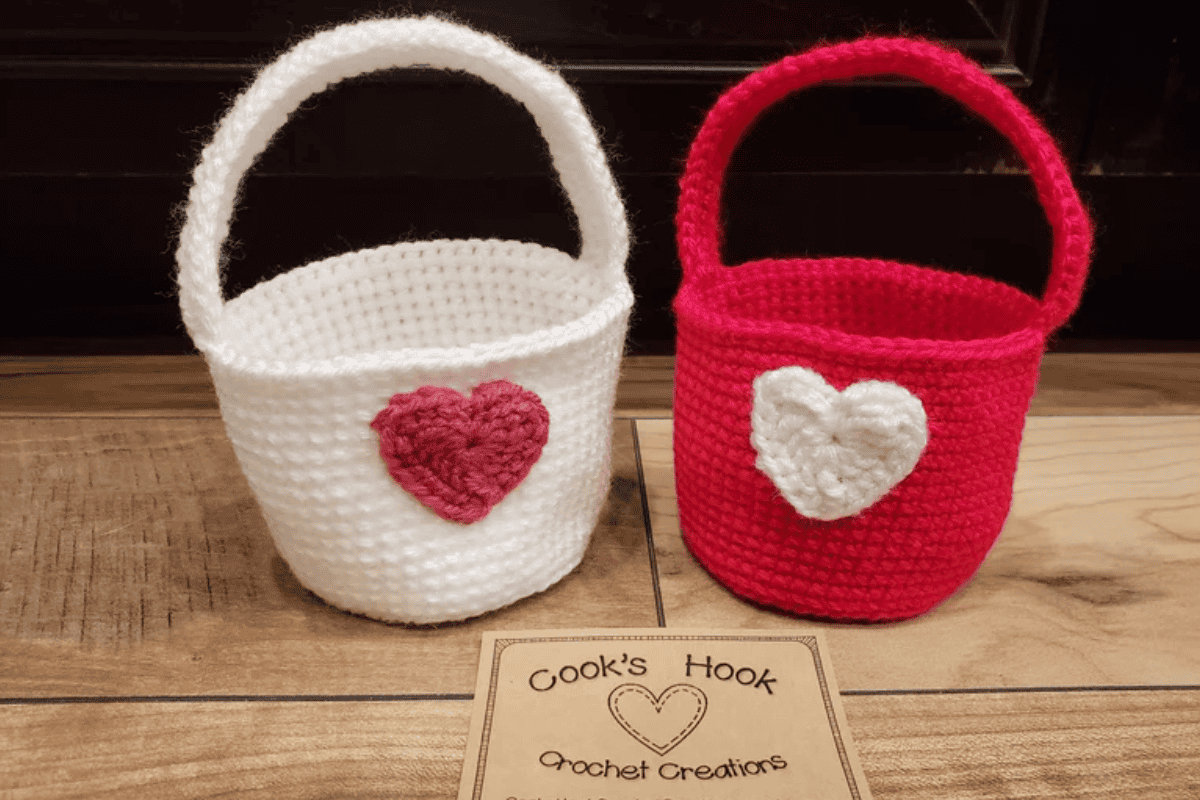 Crochet Heart Baskets - Fun Crochet Patterns