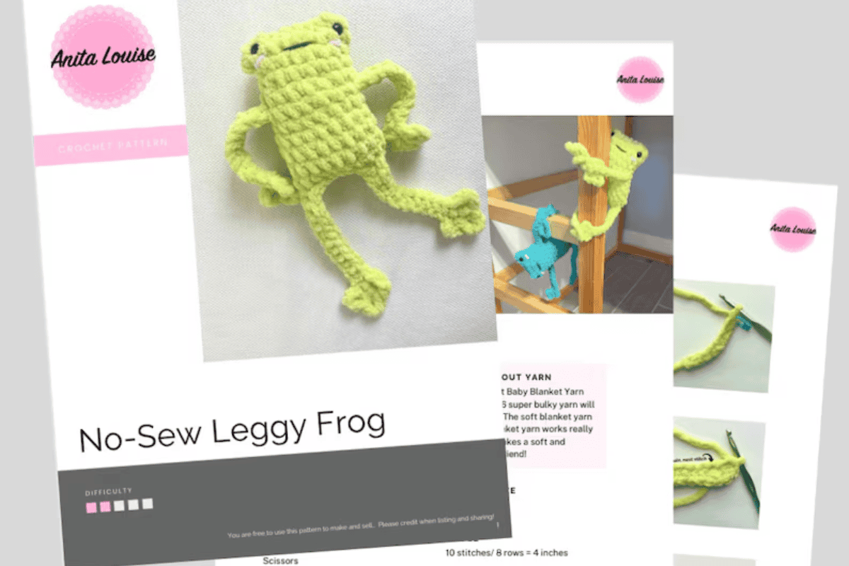 Crochet Leggy Frog - Fun Crochet Patterns