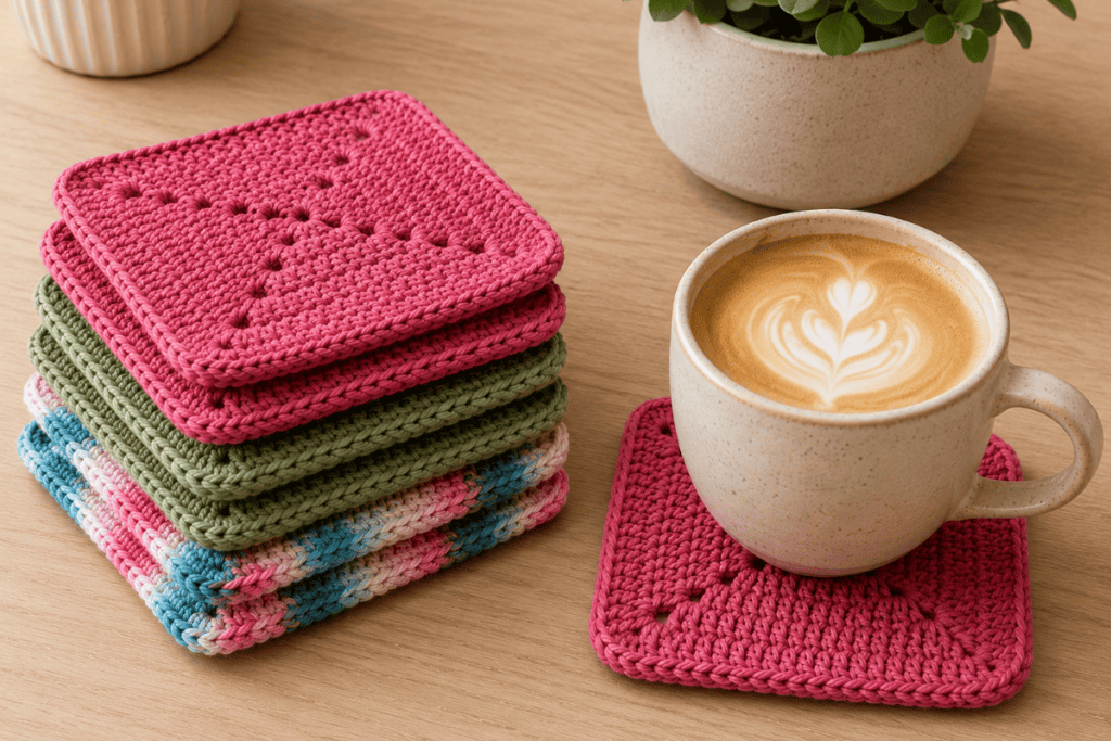 Easy Crochet Coaster Pattern - Fun Crochet Patterns